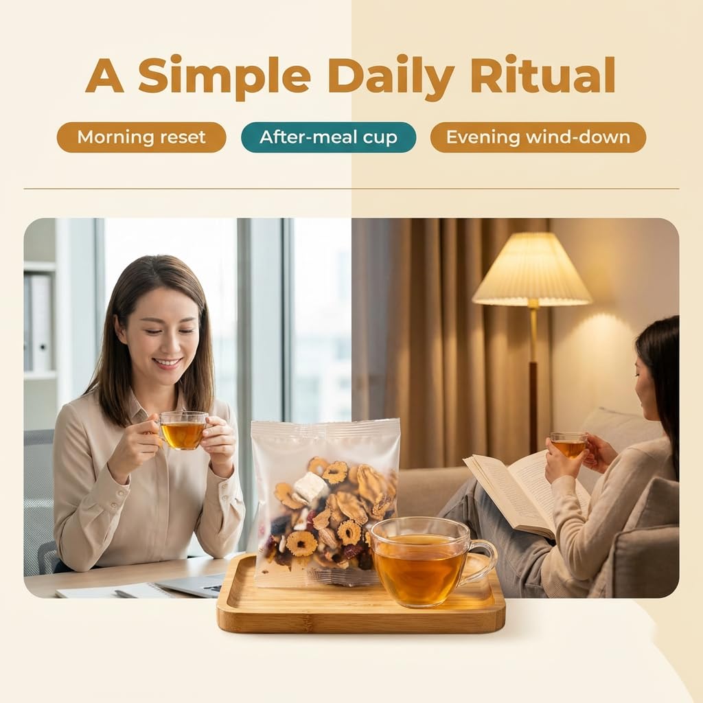 Ginseng tea with goji berries