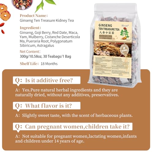 Ginseng Ten Treasures tea with natural ingredients