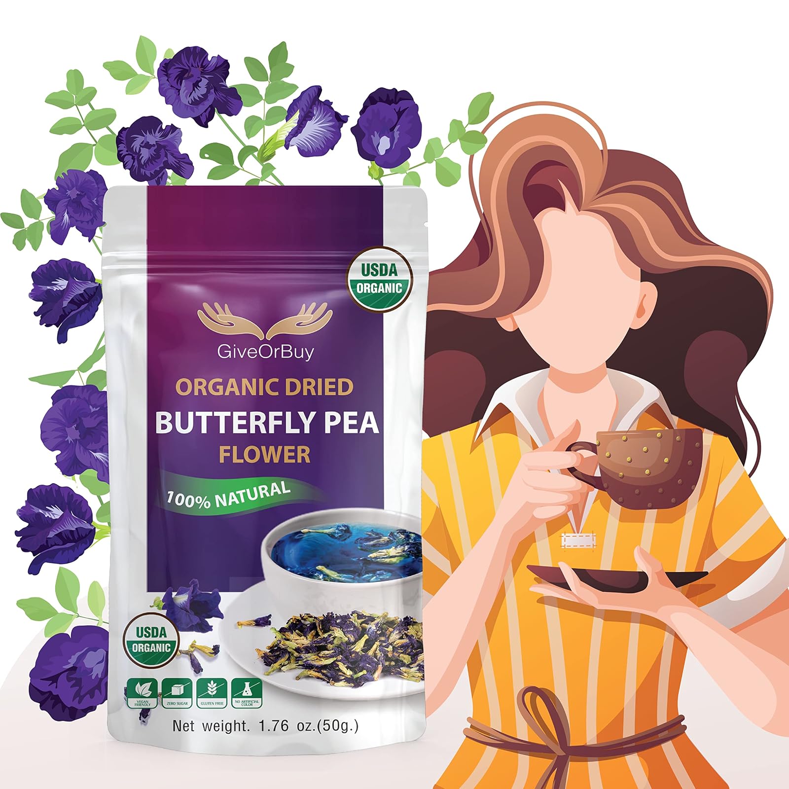 GIVEORBUY butterfly pea flower tea benefits