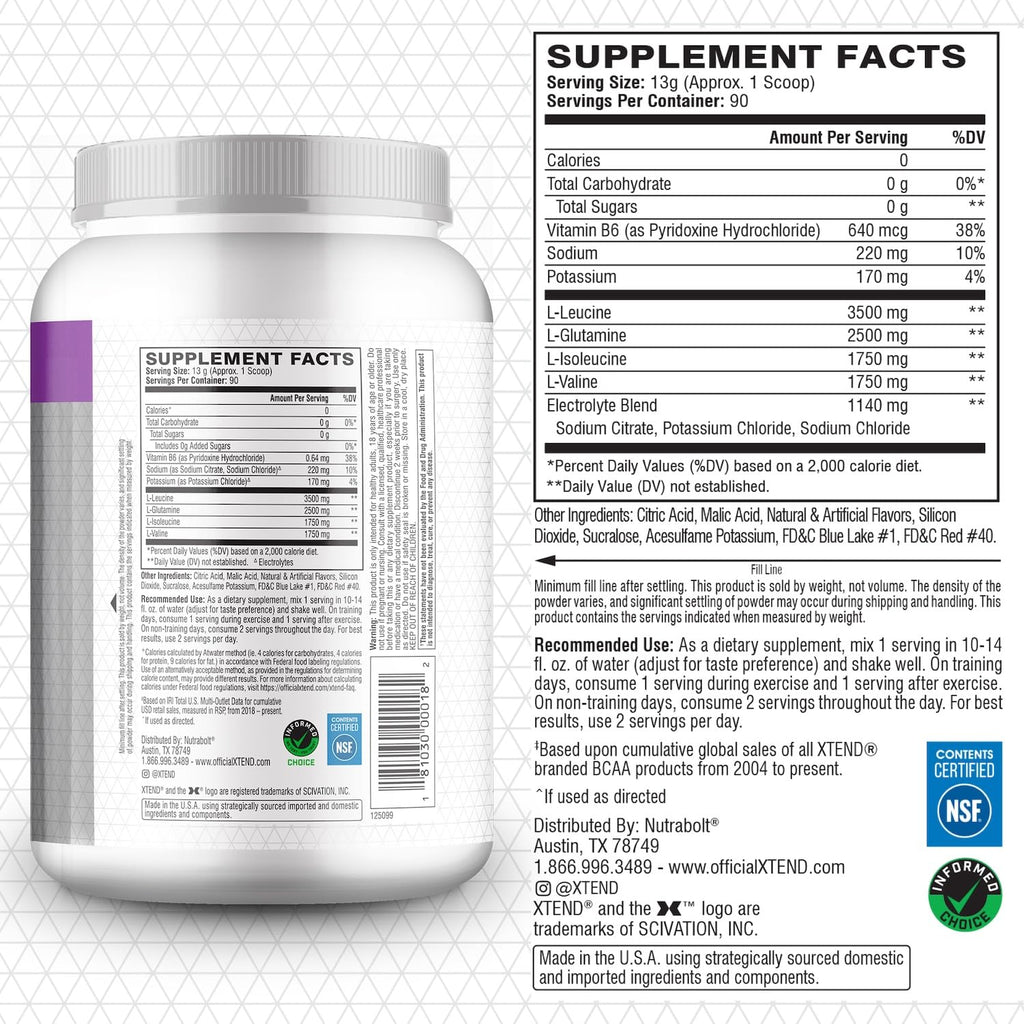 Glacial grape BCAA powder for endurance