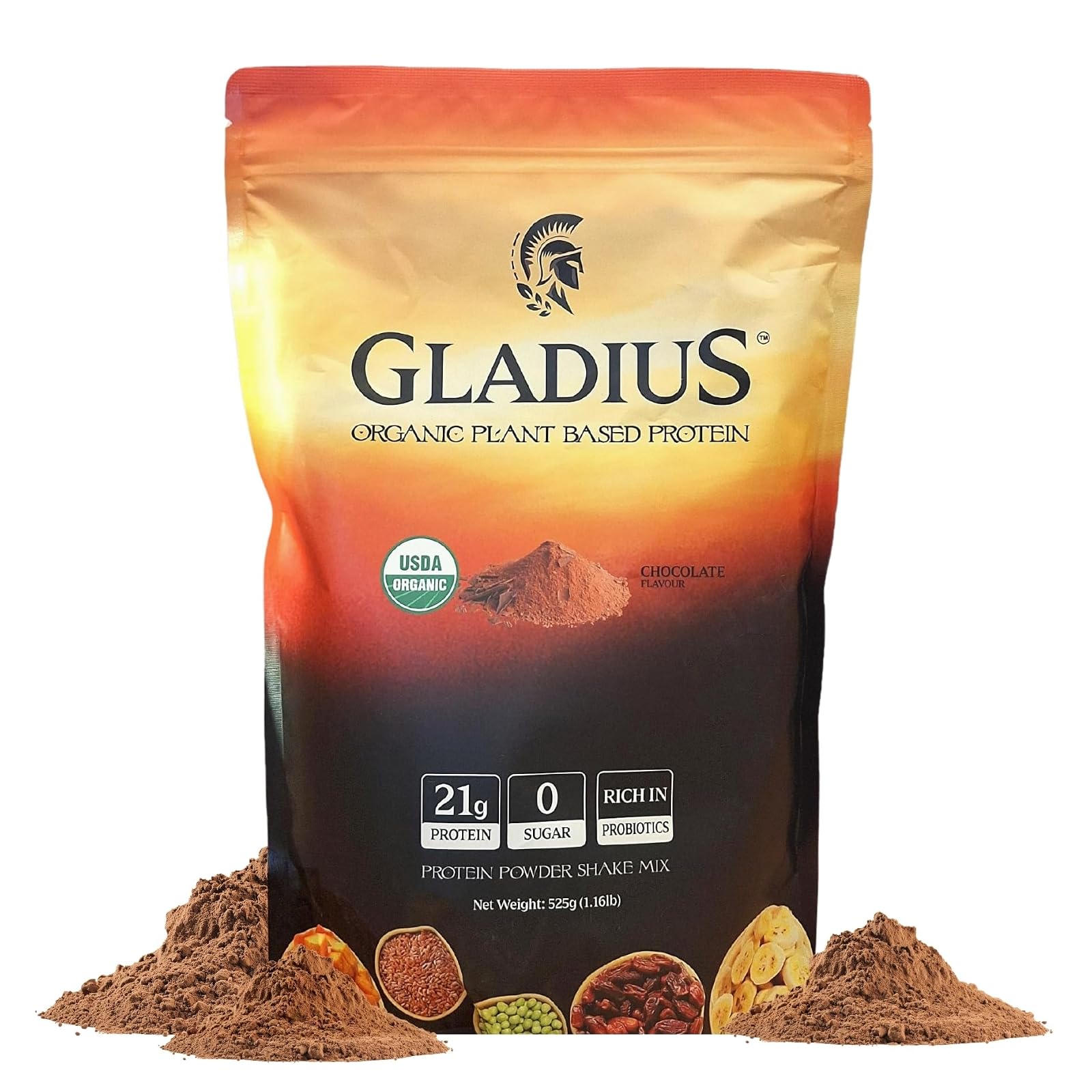 GLADIUS organic chocolate protein powder