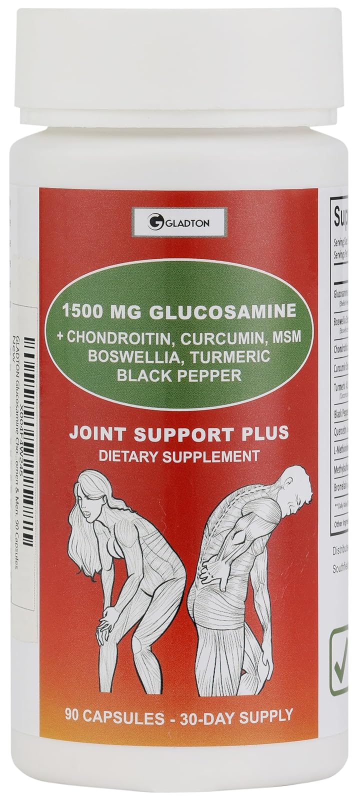 GLADTON glucosamine joint support capsules