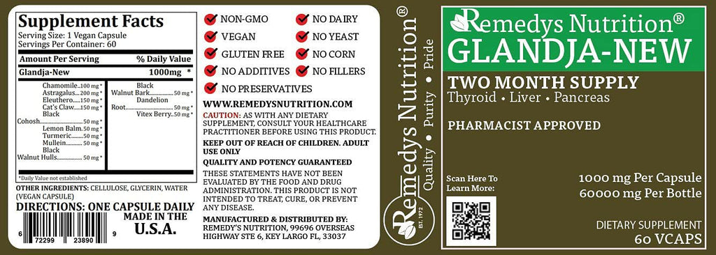 GlandJa vegan capsules for plant-based support