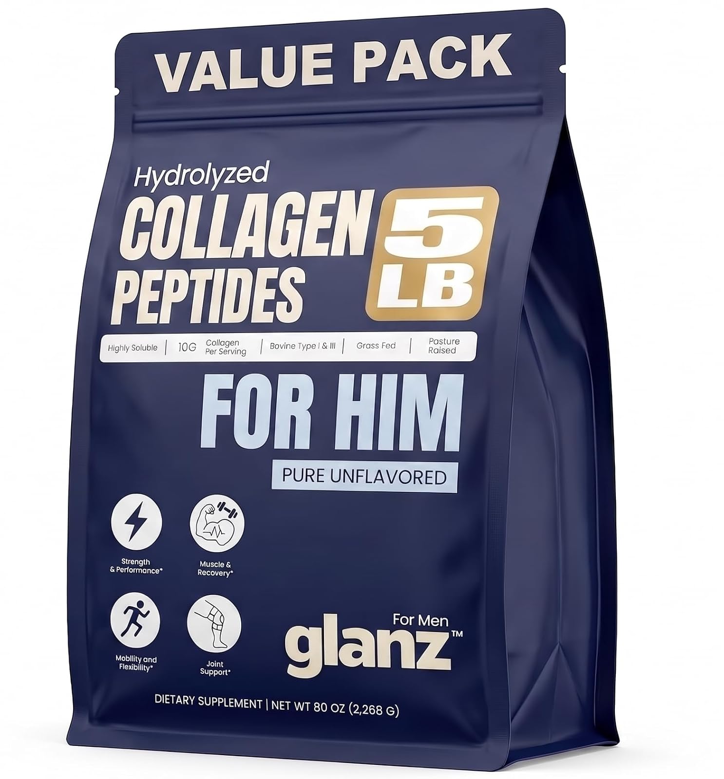 GLANZ collagen peptides unflavored powder