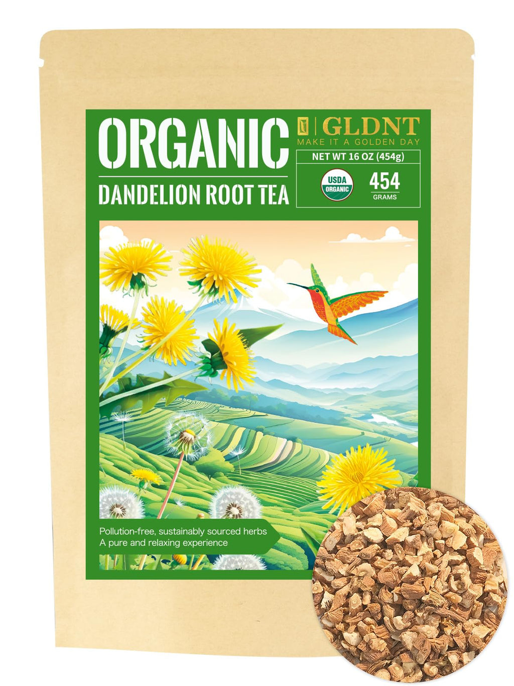 GLDNT organic dandelion root tea benefits