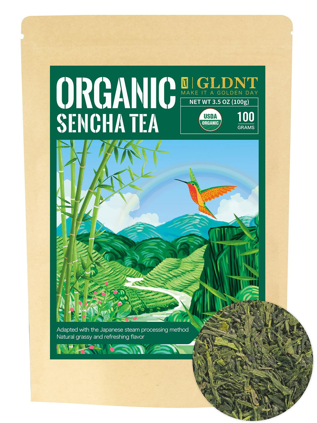 GLDNT organic sencha green tea