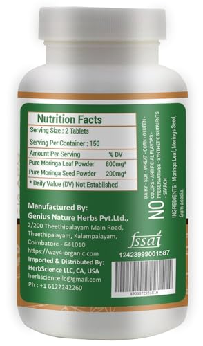 Glorenda Moringa capsules for convenience