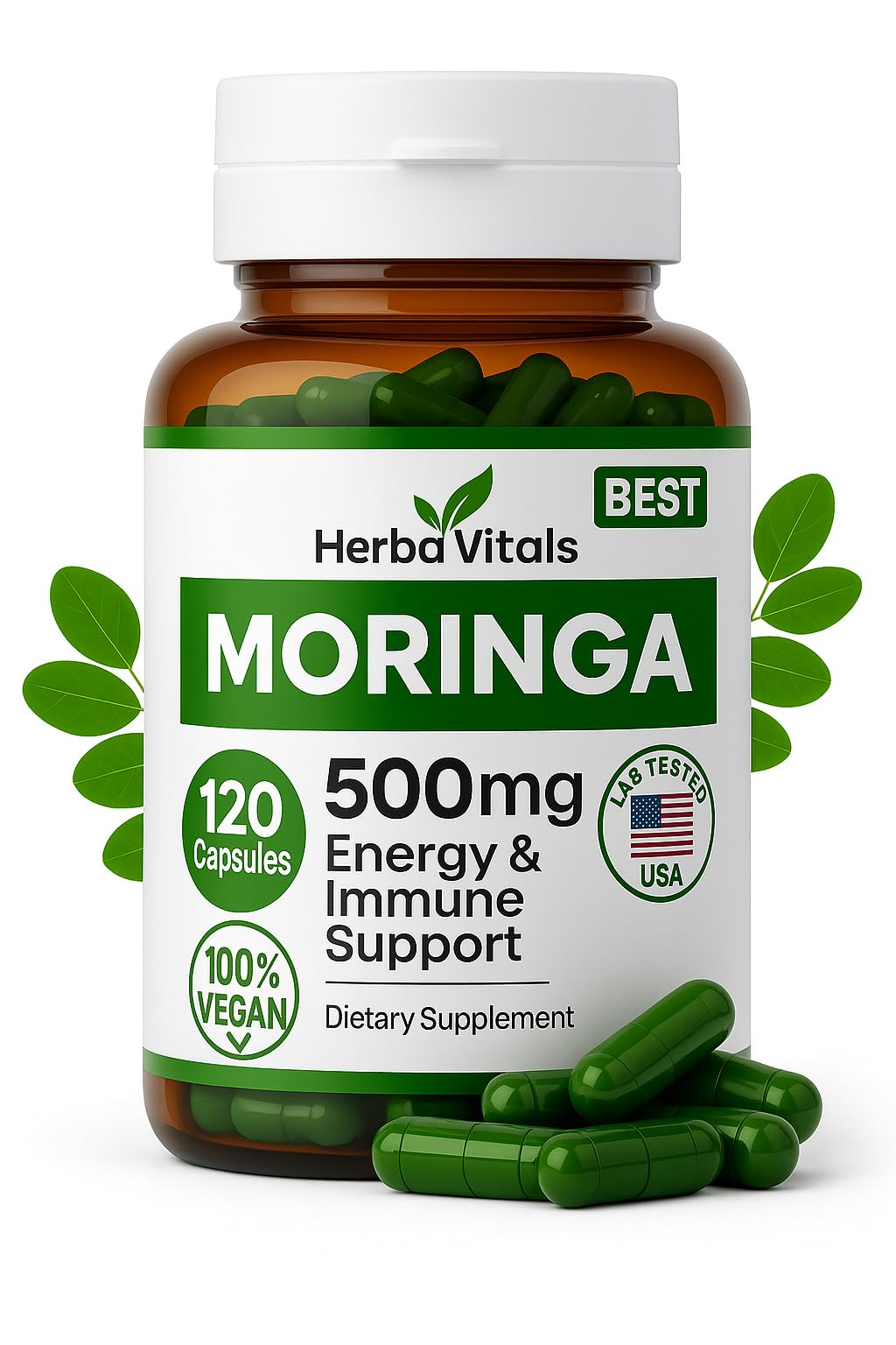 Glorenda moringa capsules for vitality