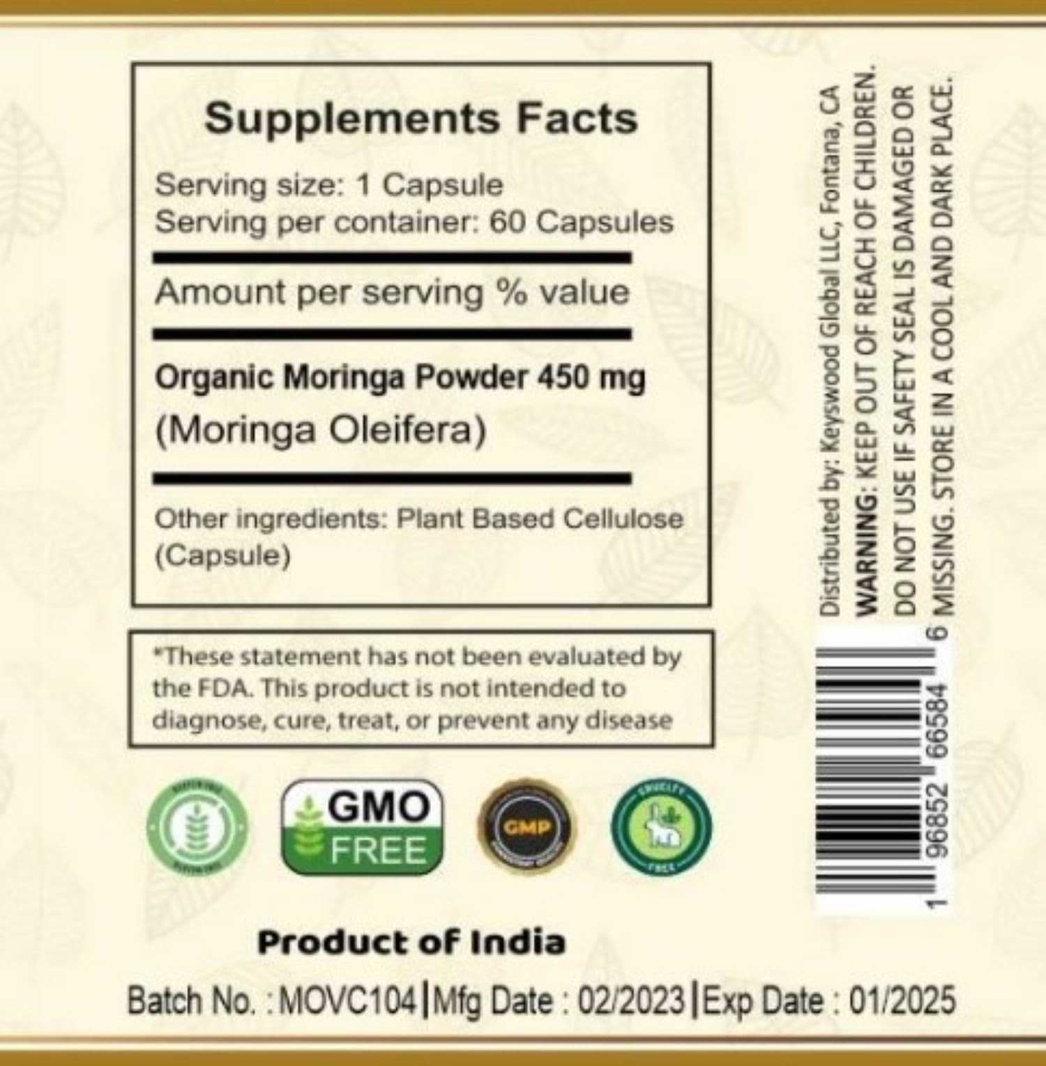 Glorenda Moringa for enhanced vitality