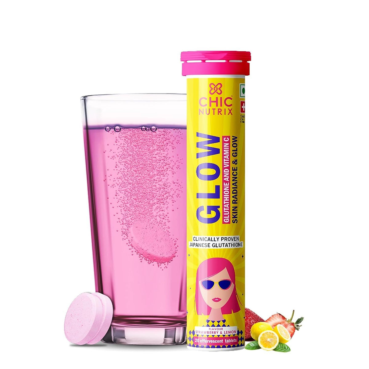 Glow glutathione effervescent tablets