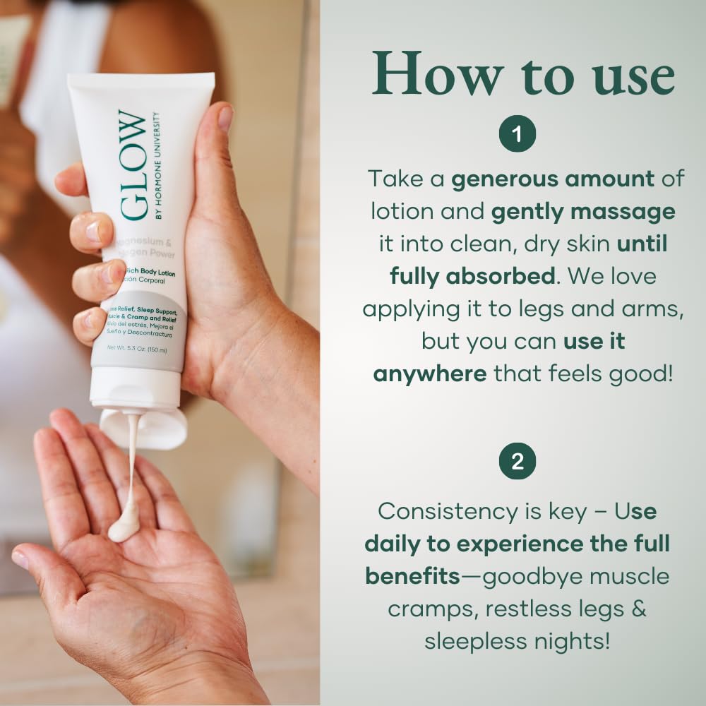 Glow magnesium lotion for skin hydration