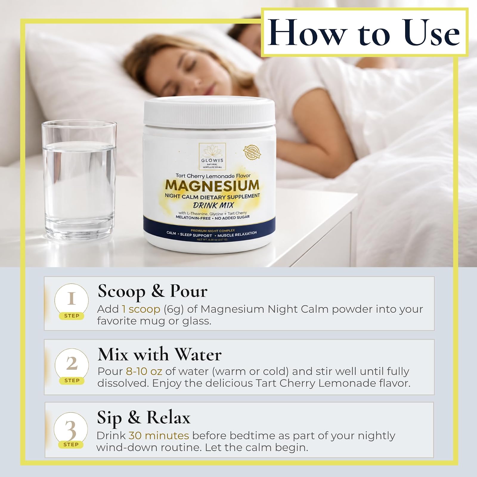 GLOWIS magnesium powder for muscle support