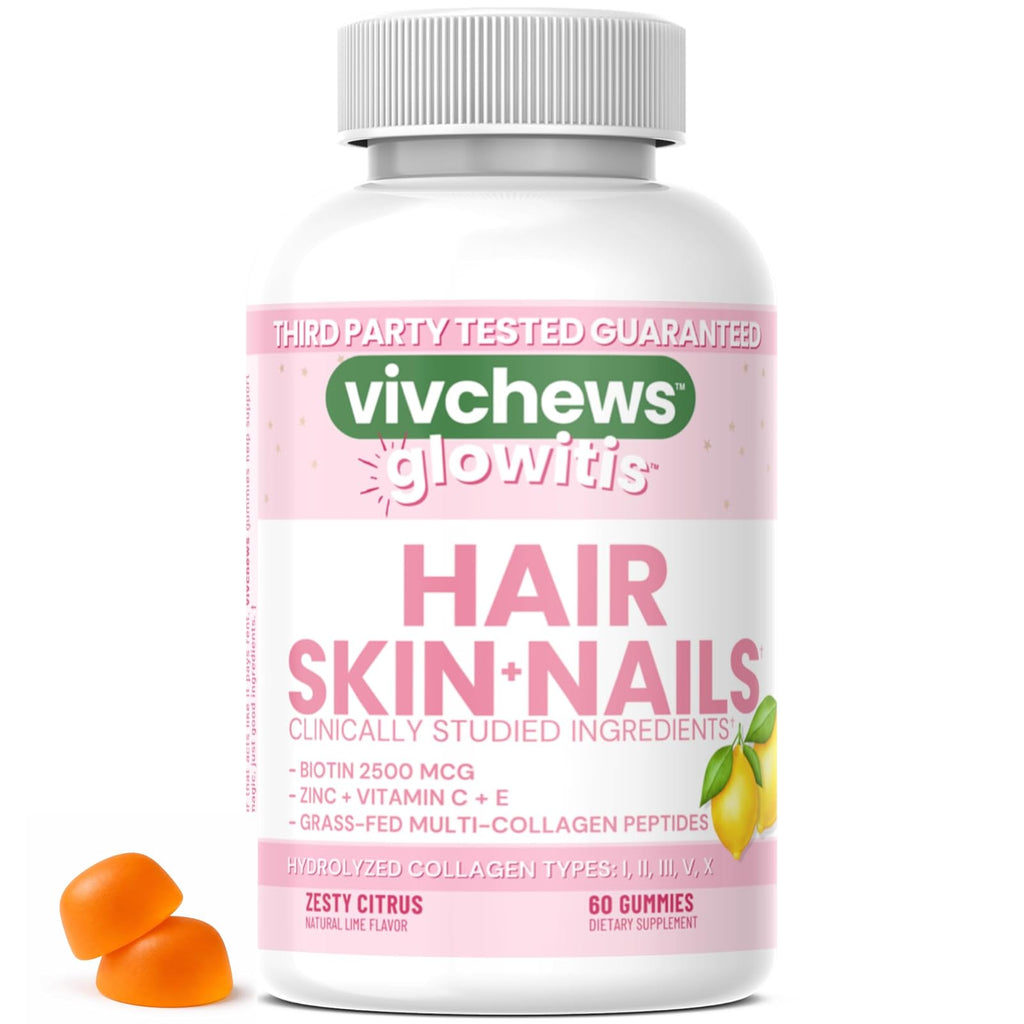 Glowitis hair skin nails gummies