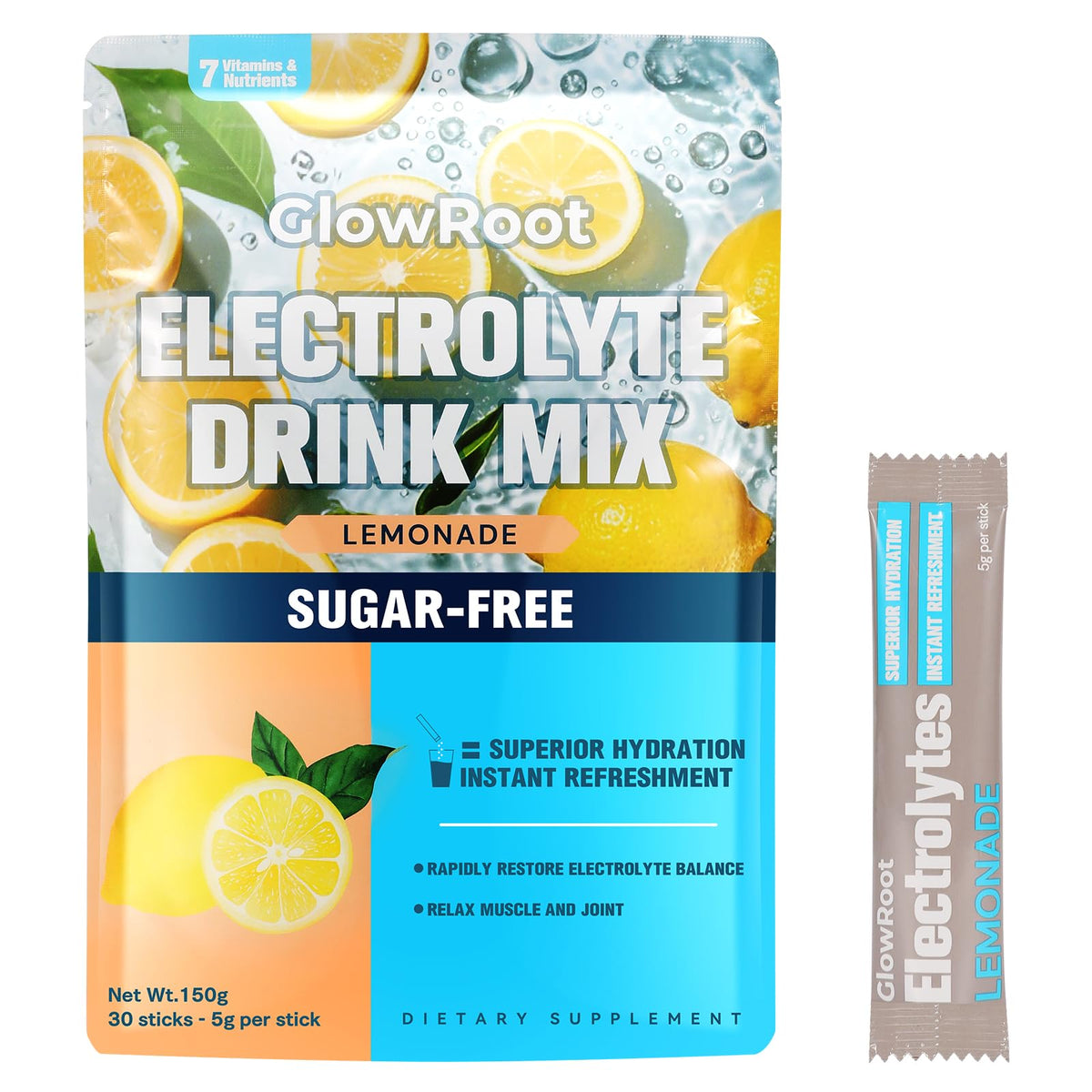 GlowRoot electrolyte drink stickpacks