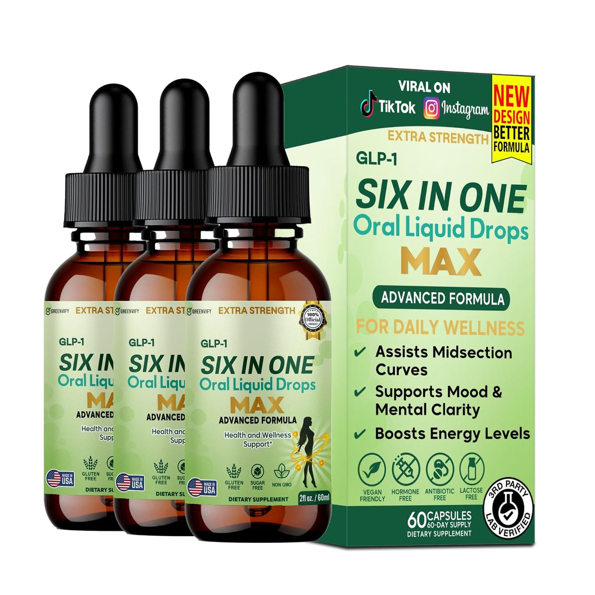 GLP-1 appetite support liquid drops