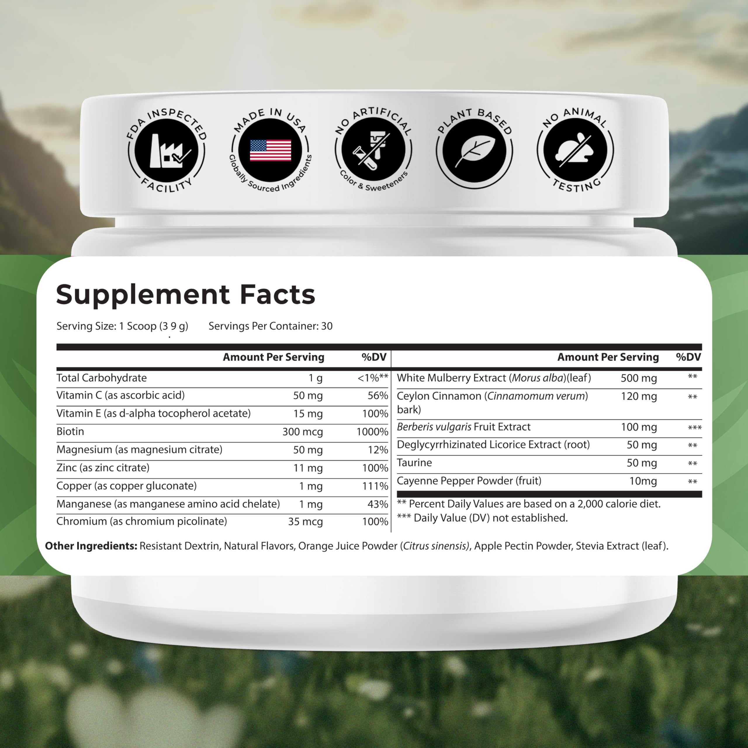 Gluco-Powder for vitality support