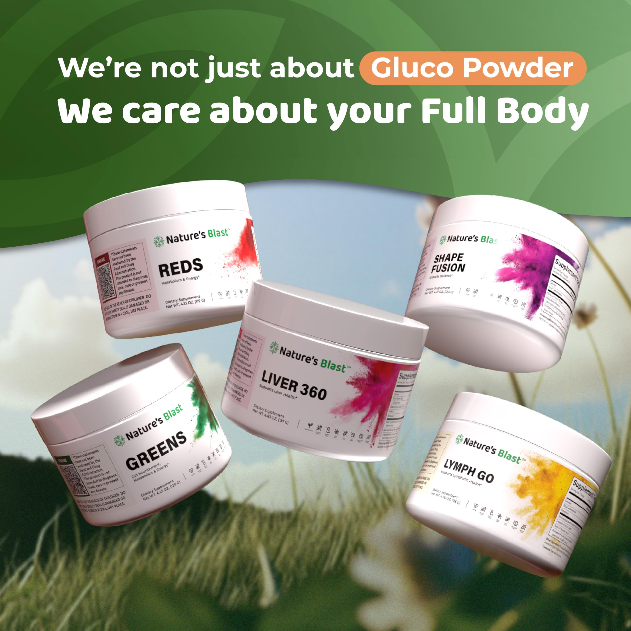 Gluco-Powder with natural ingredients