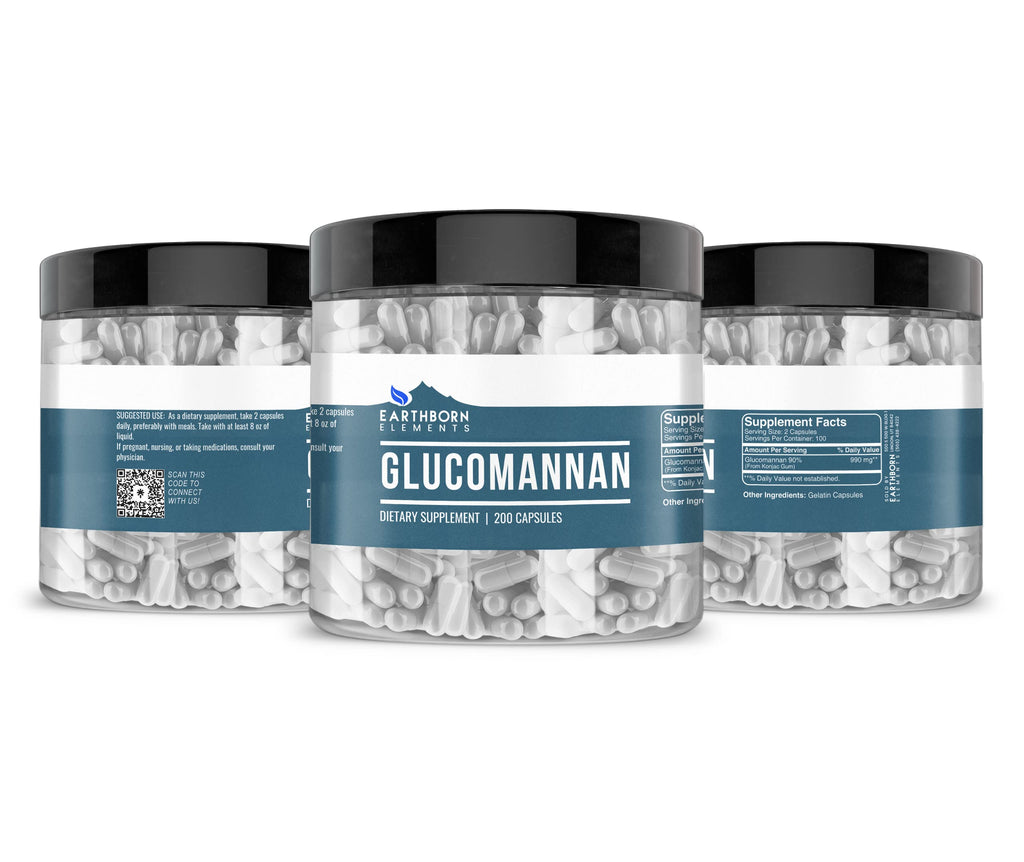 Glucomannan capsules for healthy lifestyle