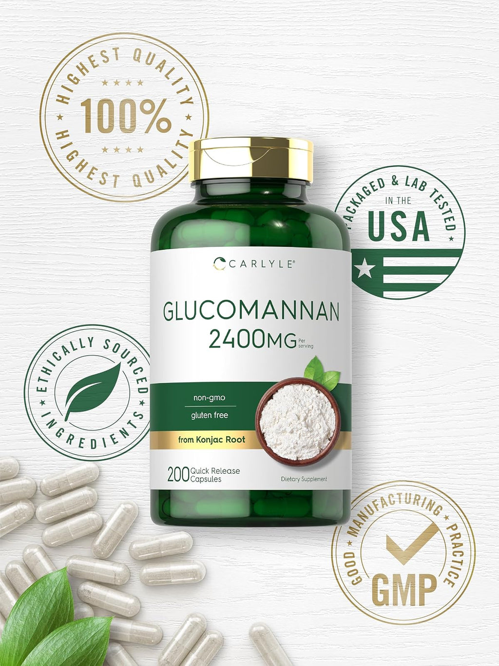 Glucomannan supplement for healthy digestion