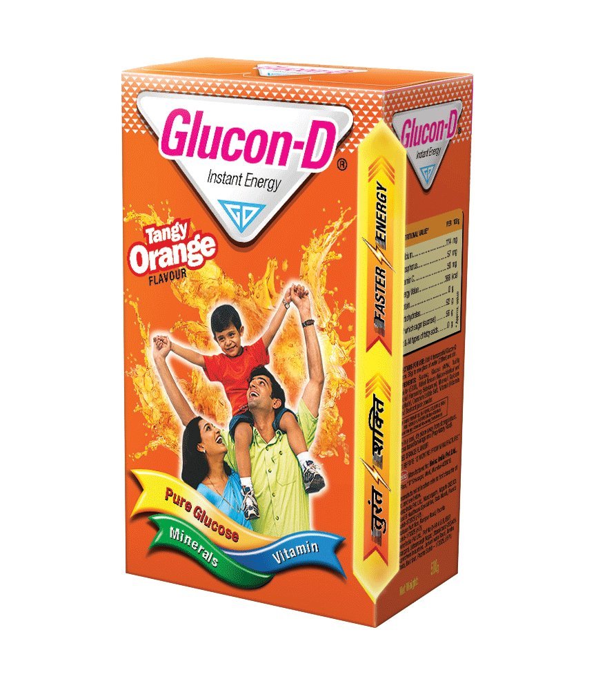 Glucon-D Orange electrolyte powder for hydration