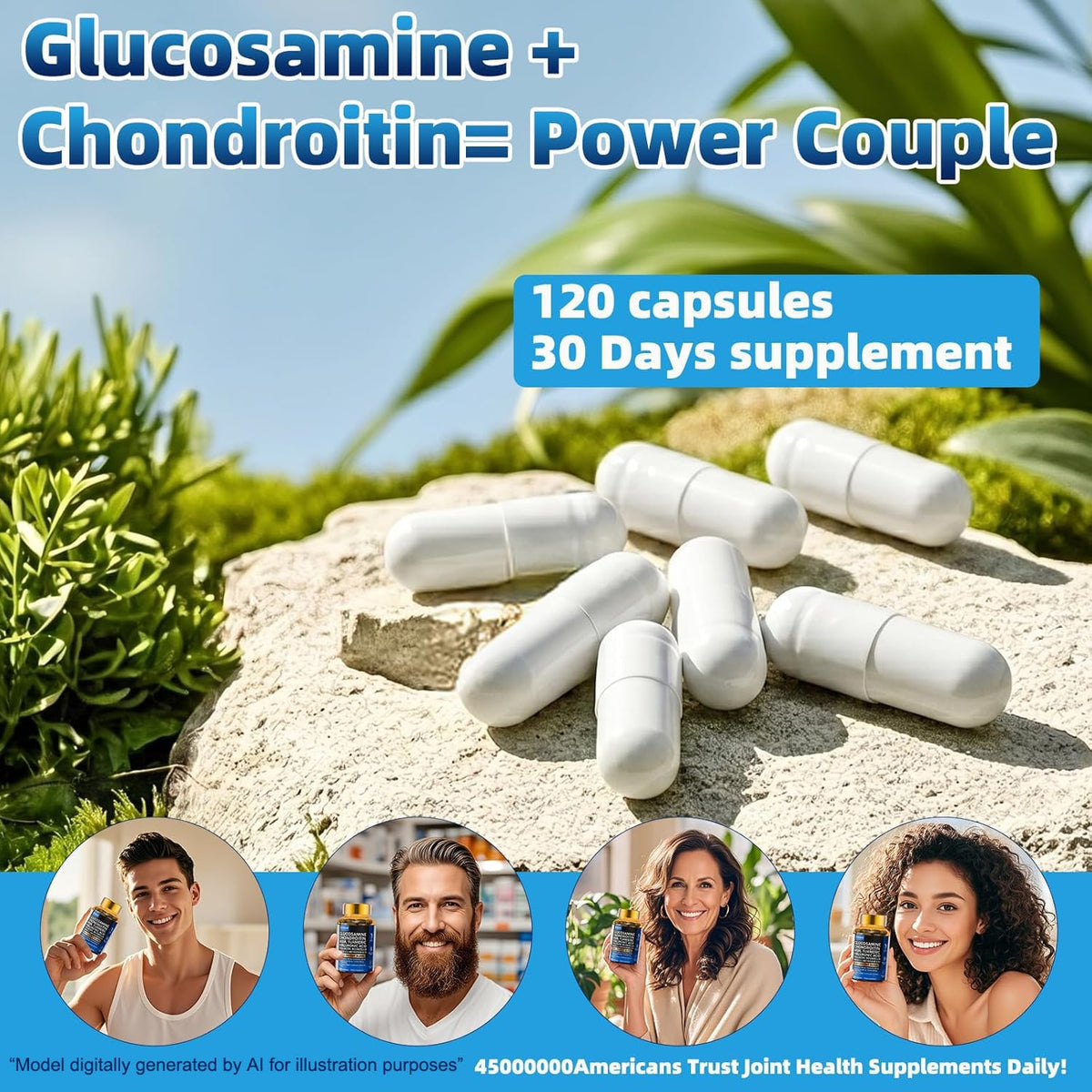 Glucosamine capsules for active lifestyles