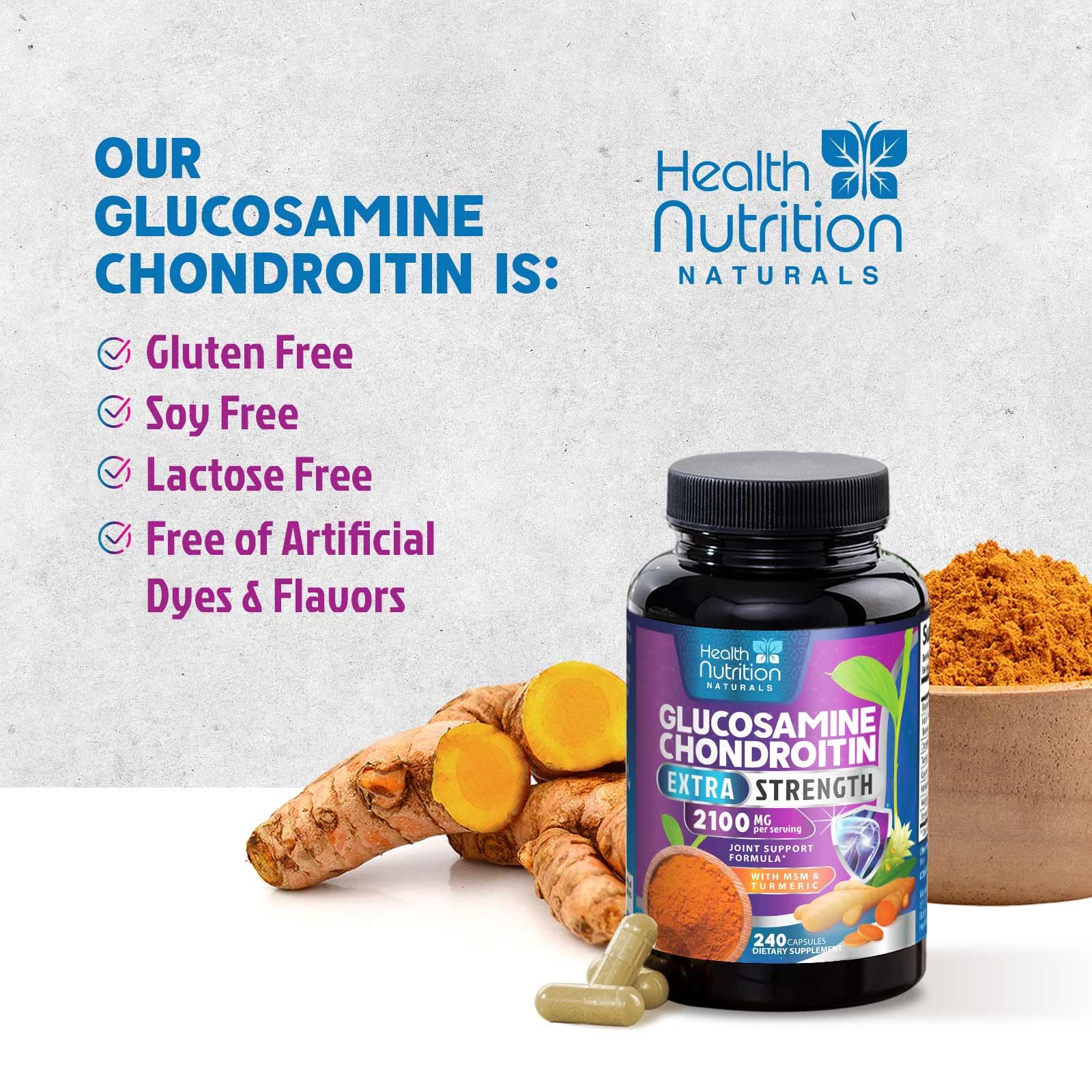Glucosamine capsules for better flexibility