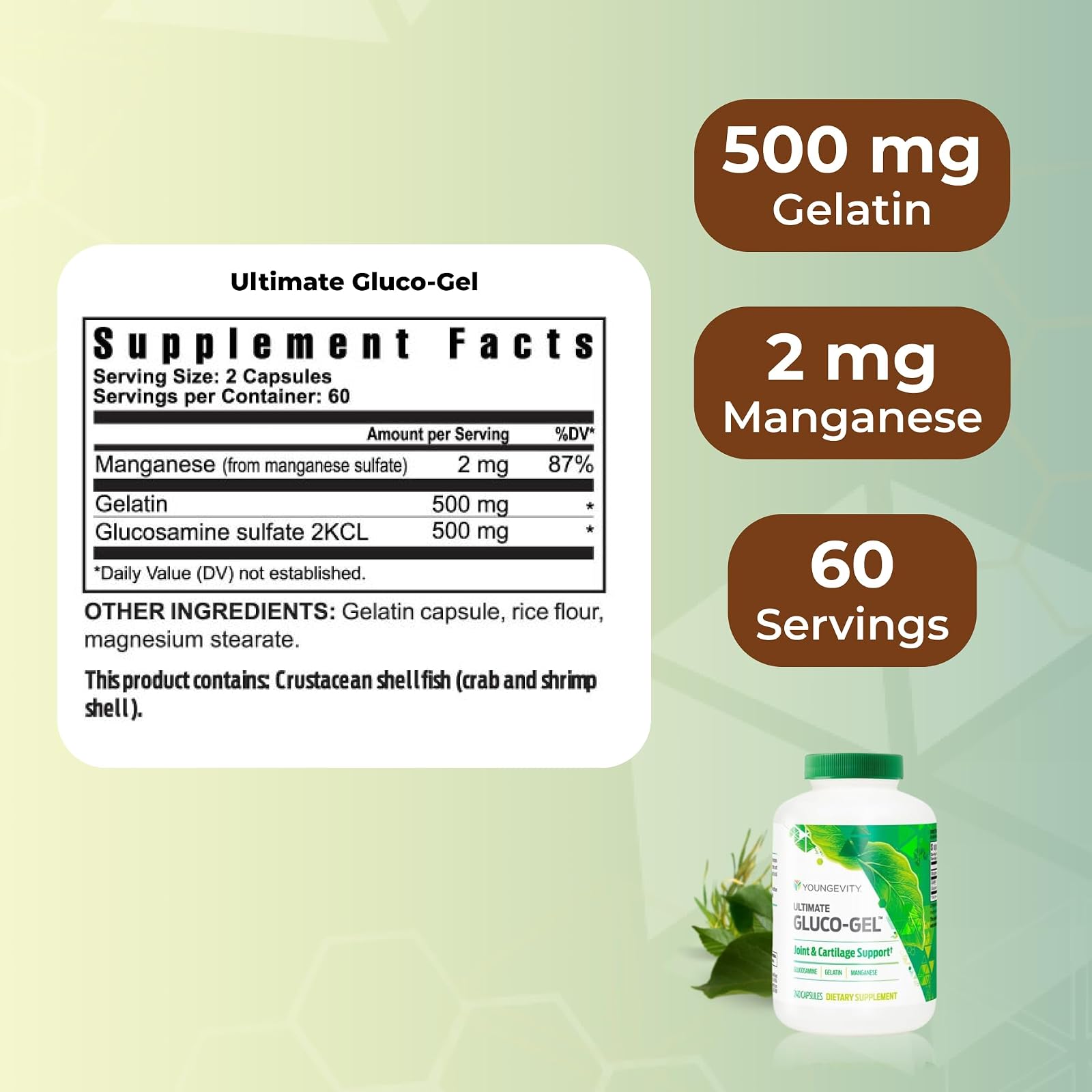 Glucosamine capsules for mobility