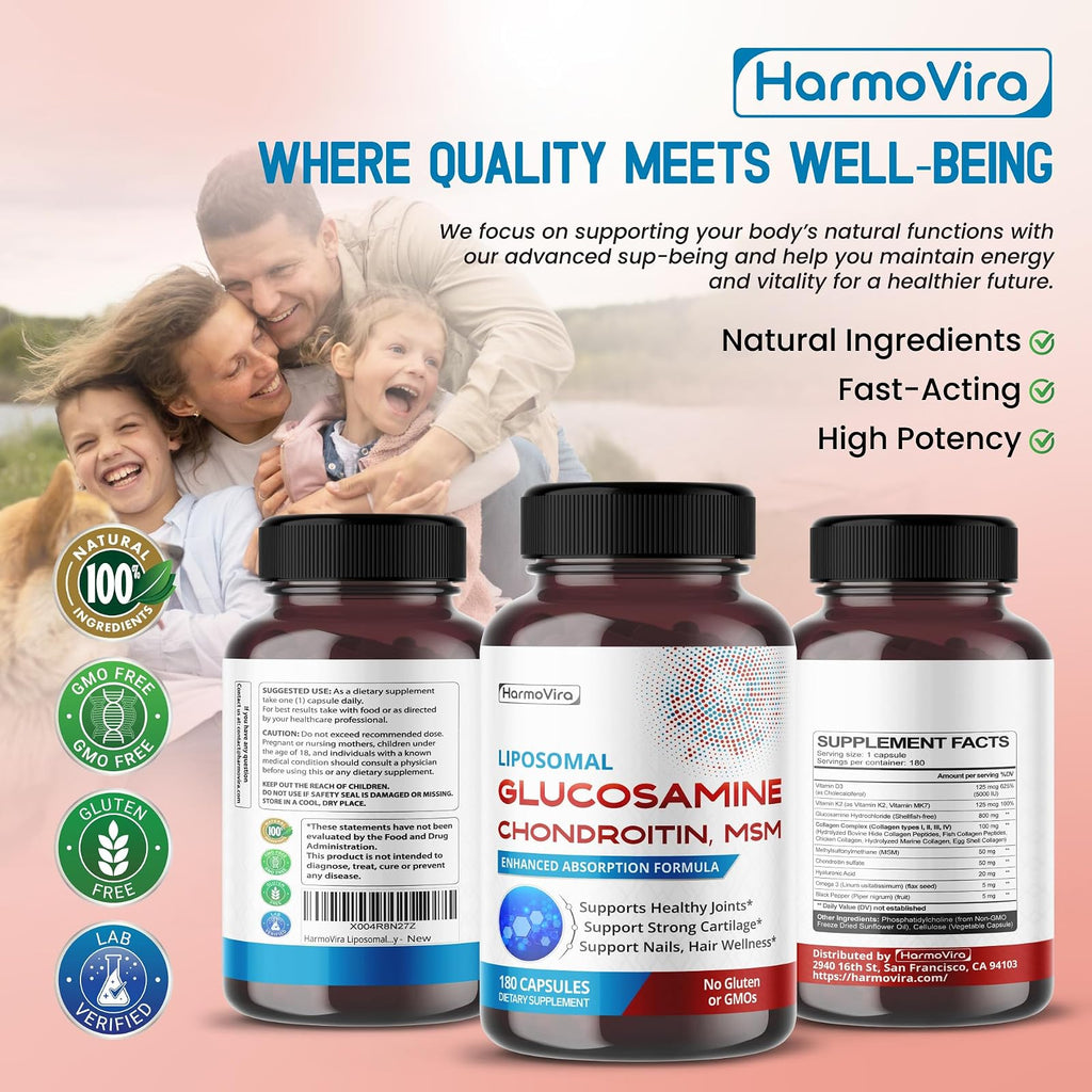 Glucosamine capsules for overall wellness