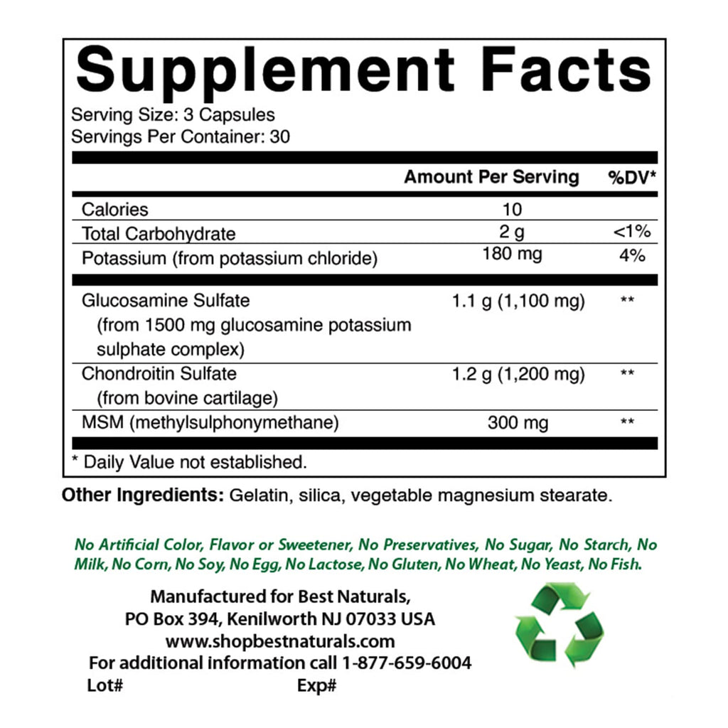 Glucosamine chondroitin for joint health