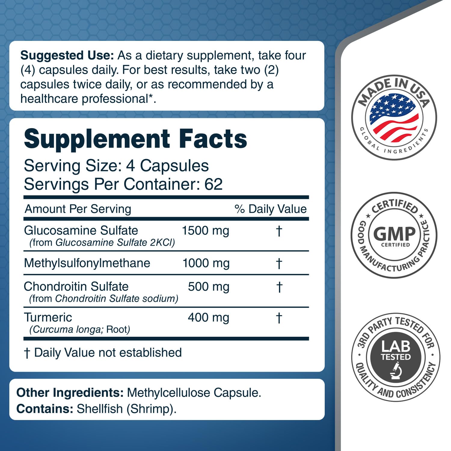 glucosamine chondroitin MSM for joint health