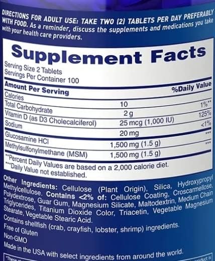 glucosamine chondroitin MSM for mobility