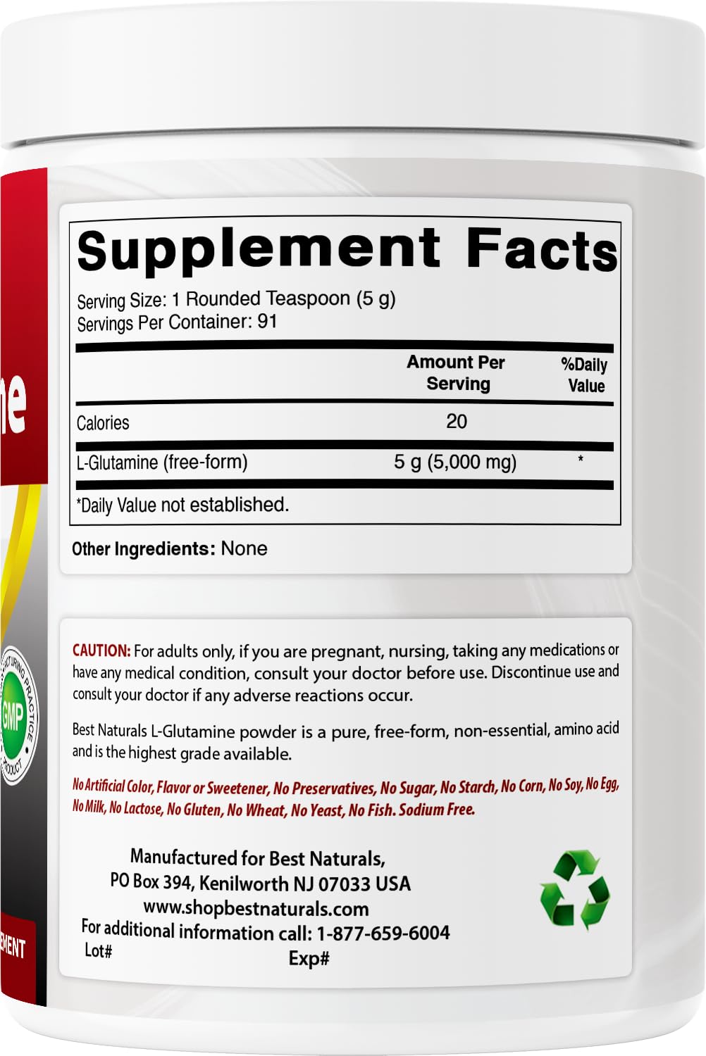 glutamine powder for post-workout support