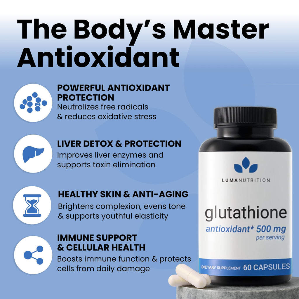 Glutathione capsules for healthy aging