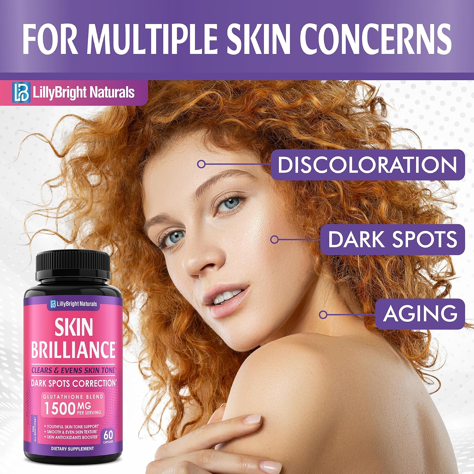 Glutathione capsules for women's vitality