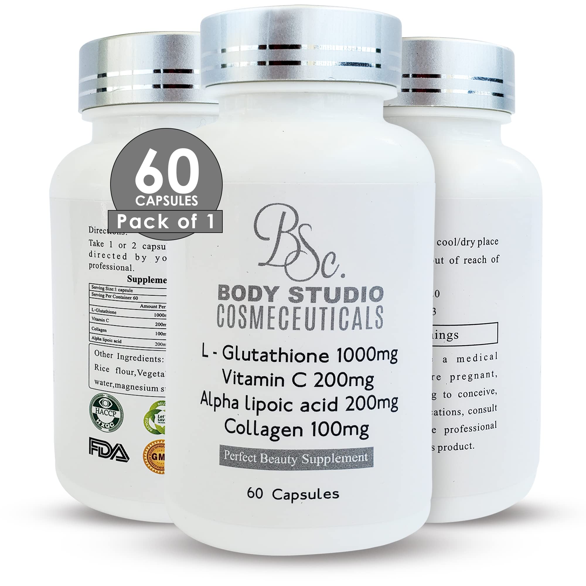 Glutathione pills for skin health