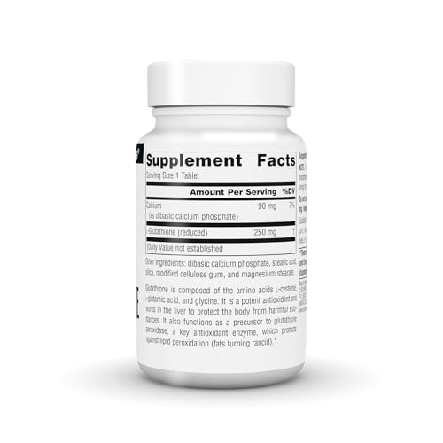 Glutathione tablets for detox support