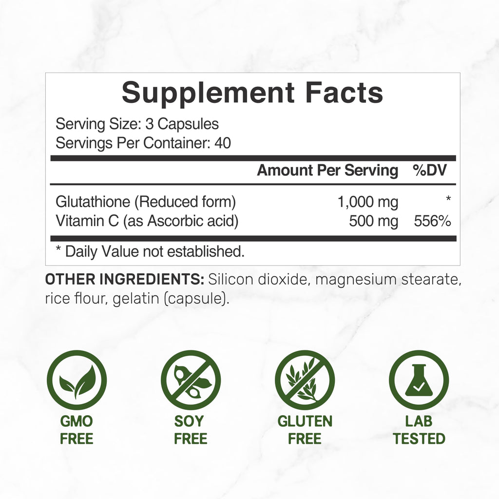 glutathione with vitamin C benefits