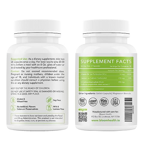 Gluten-free 5-HTP capsules for wellness