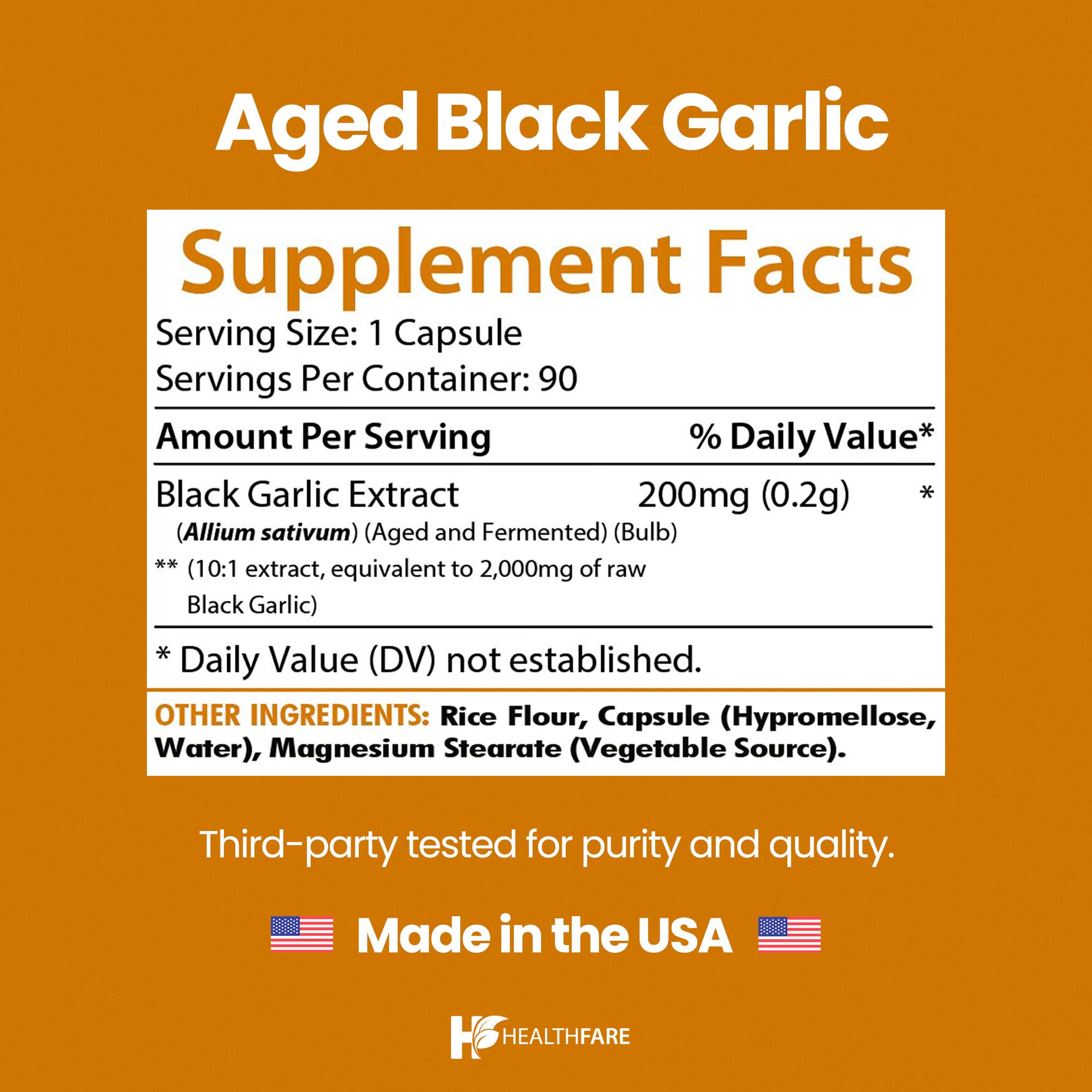 gluten-free aged black garlic capsules