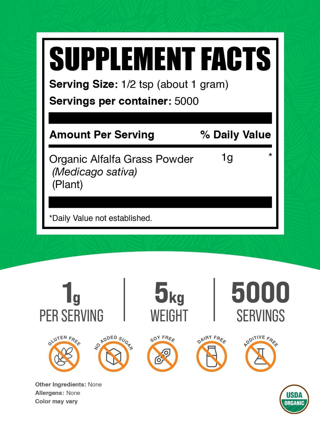 gluten free alfalfa superfood powder