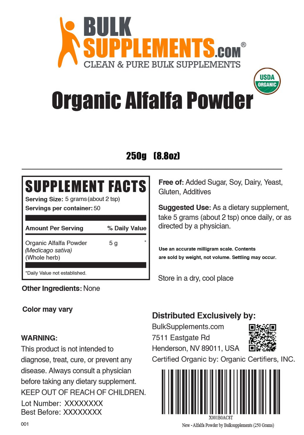 gluten-free alfalfa superfood powder