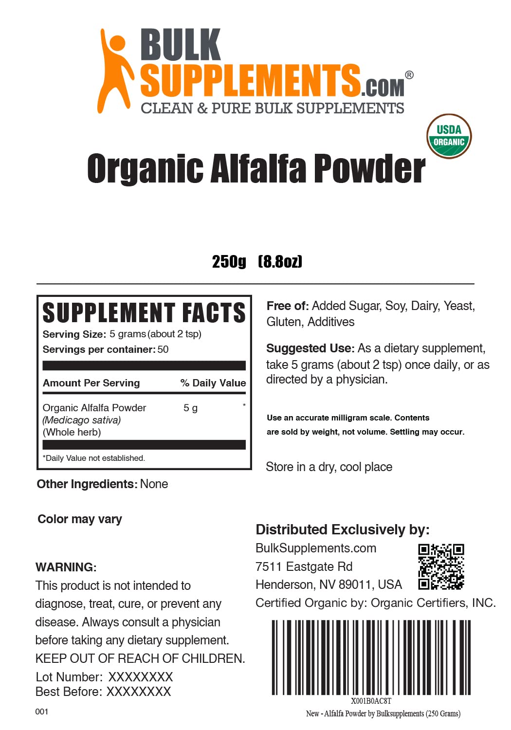 gluten-free alfalfa superfood powder