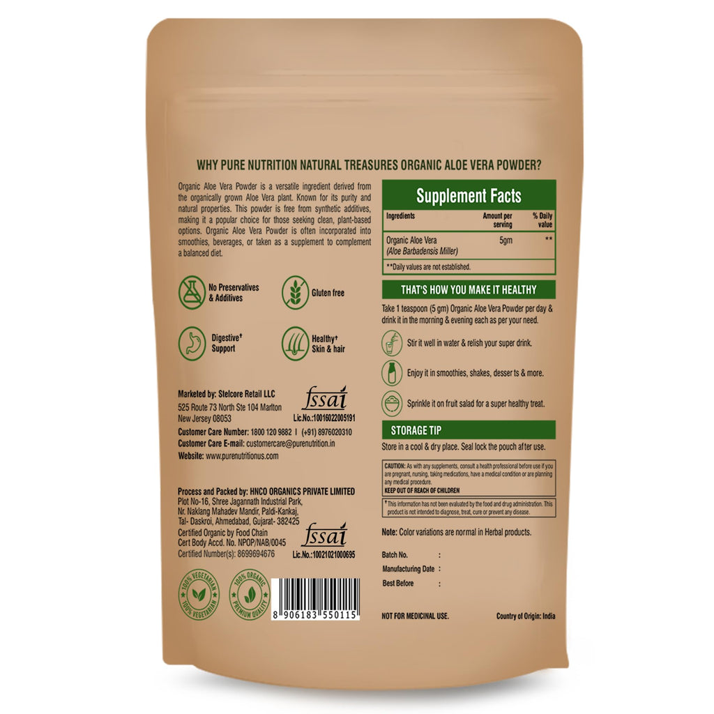 gluten free aloe vera for skin