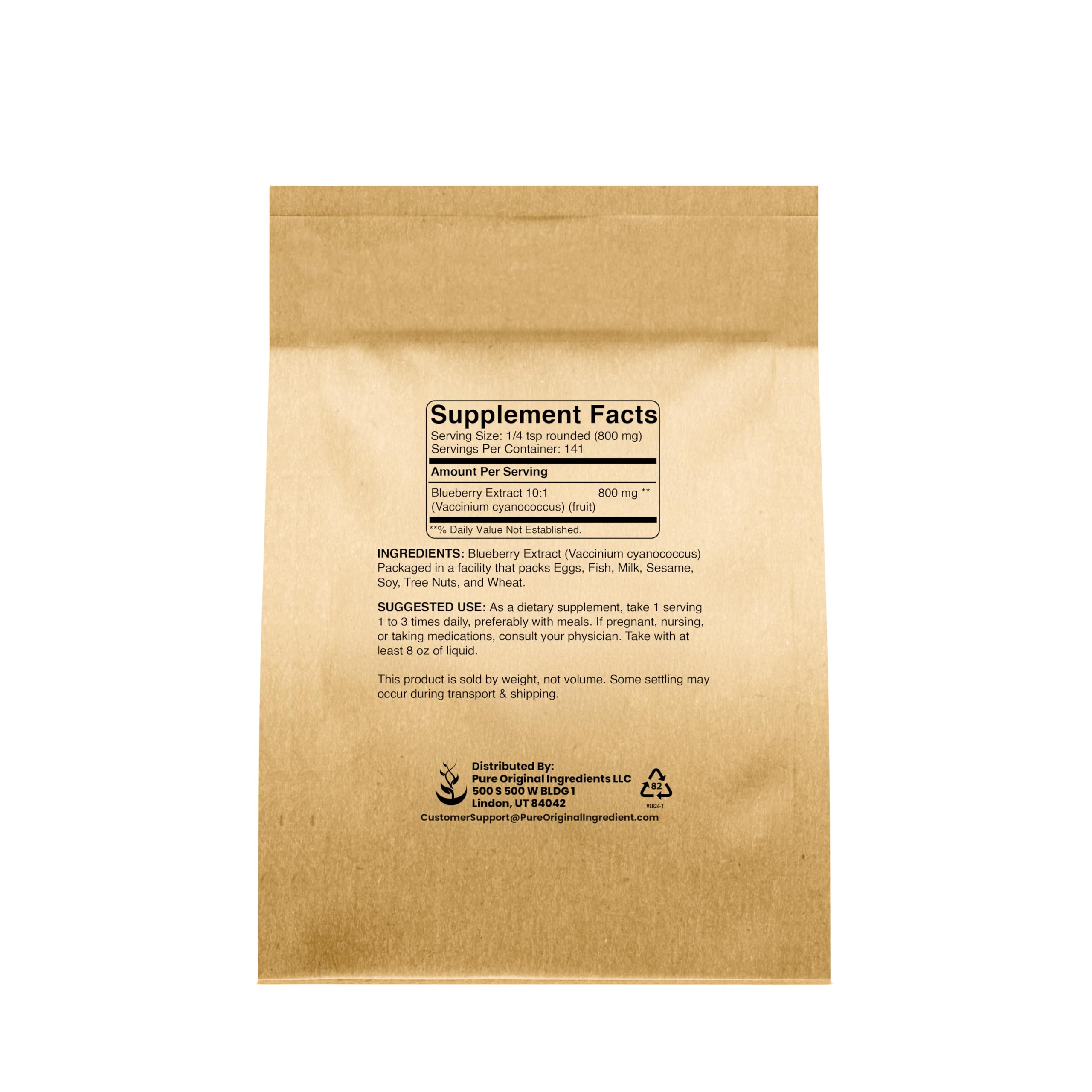 gluten-free antioxidant blueberry extract