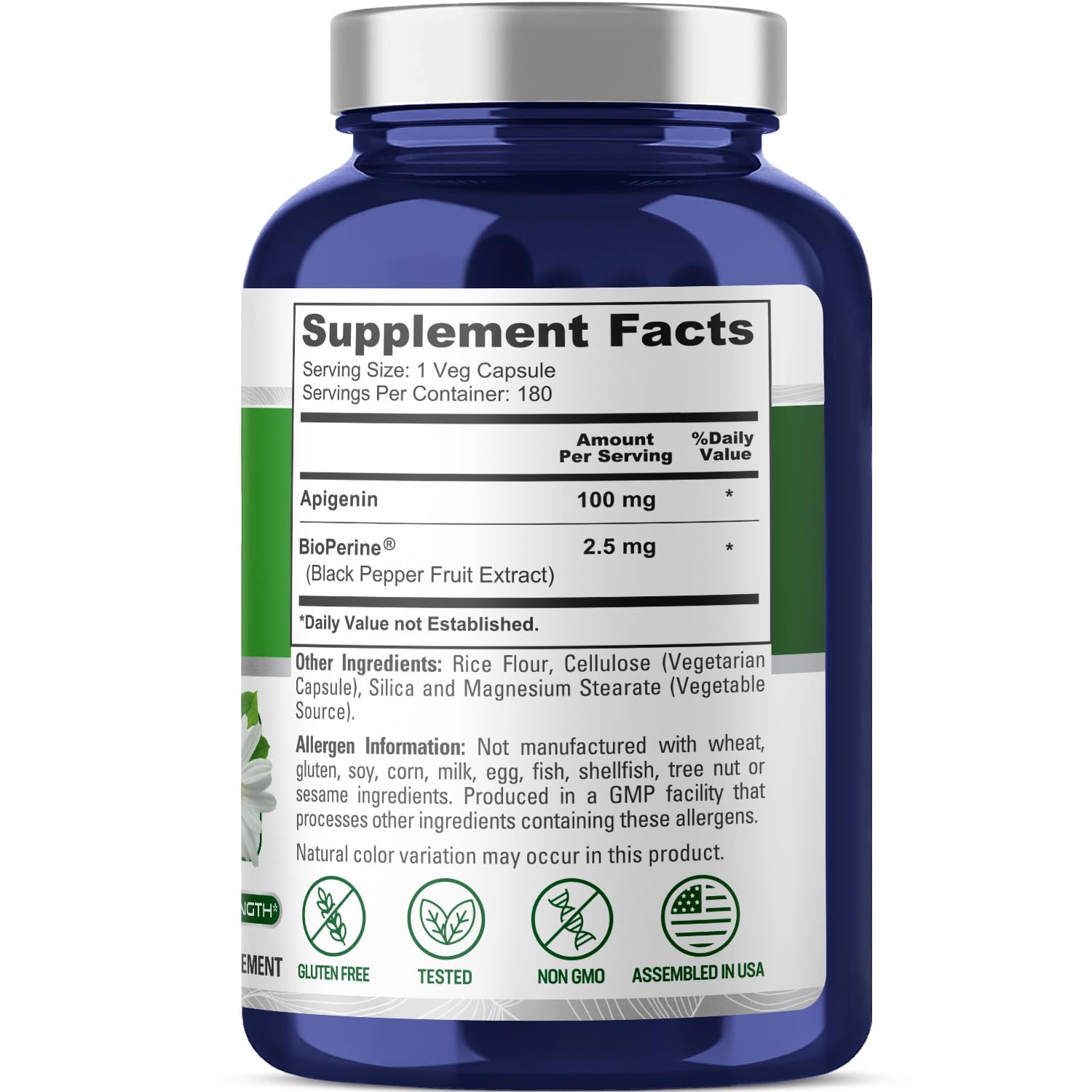 Gluten free Apigenin Vcaps for health
