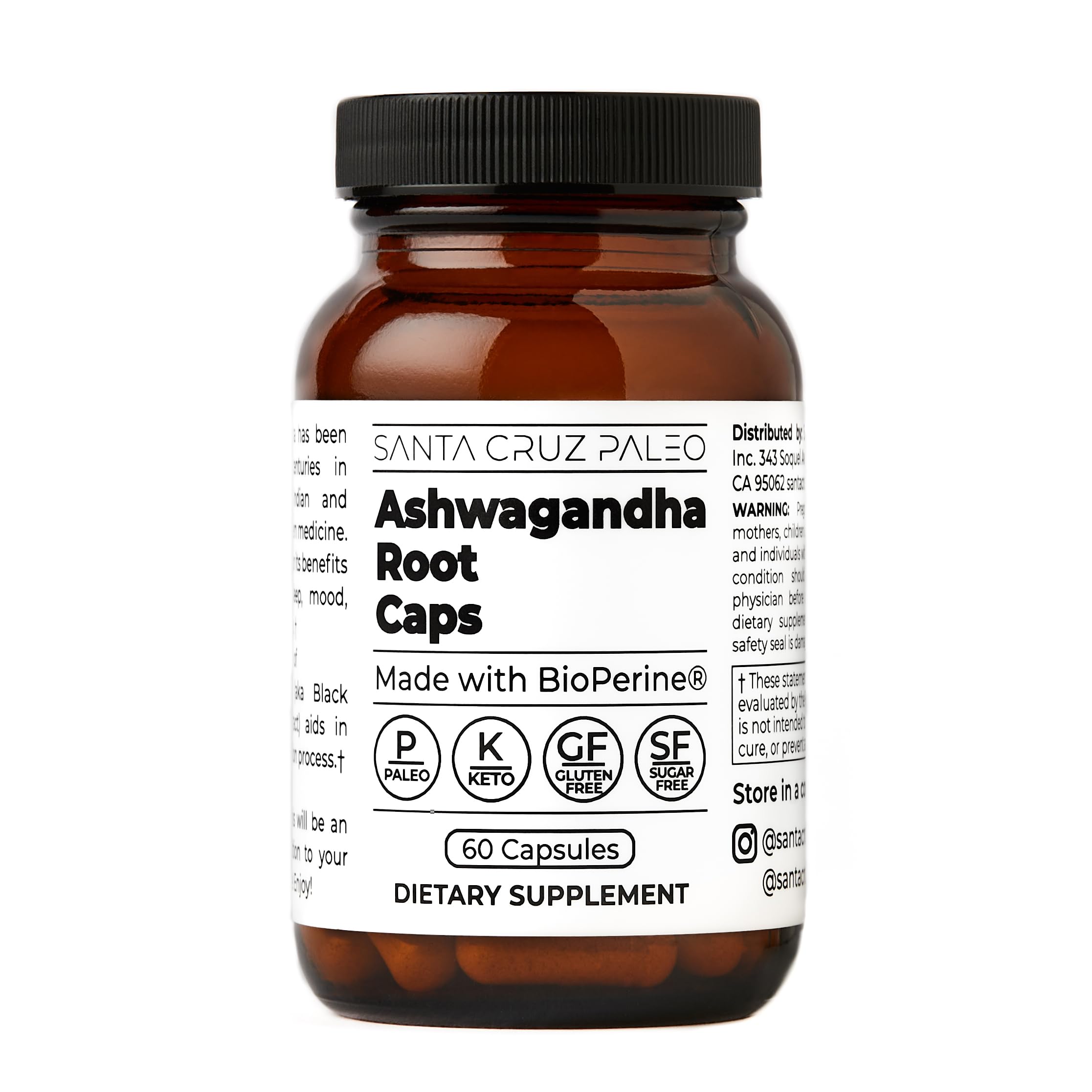 Gluten-free ashwagandha supplement for energy