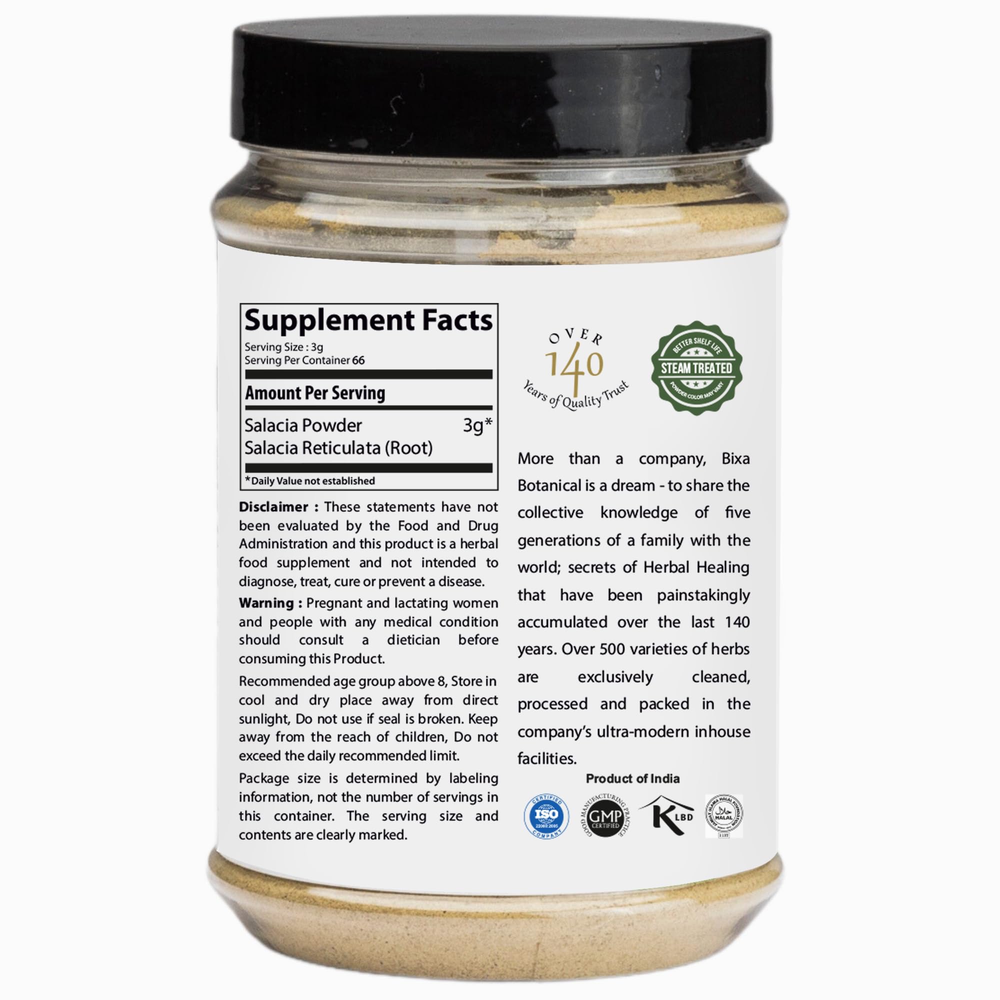 gluten-free Ayurvedic herbal supplement