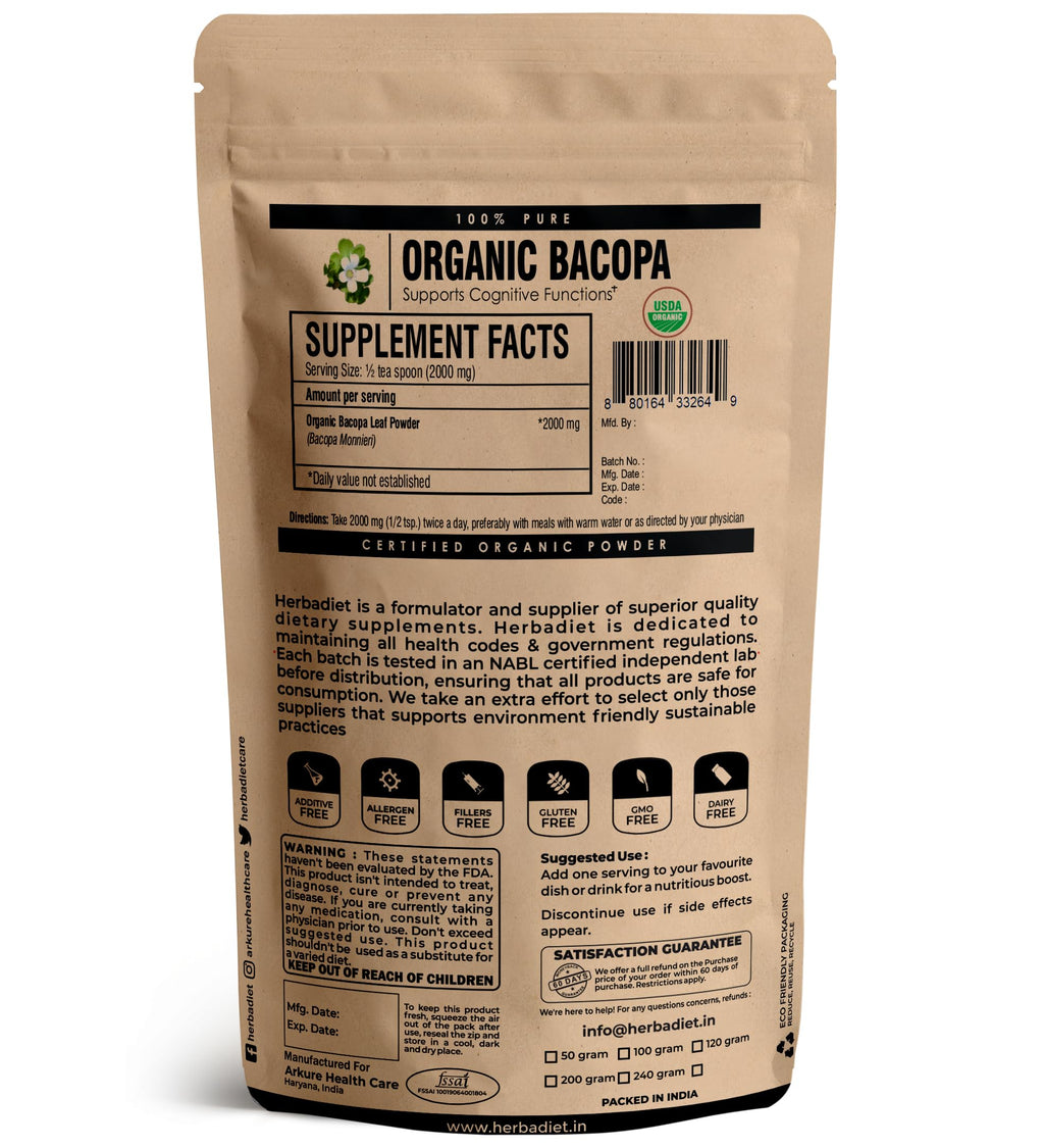 gluten free bacopa monnieri powder