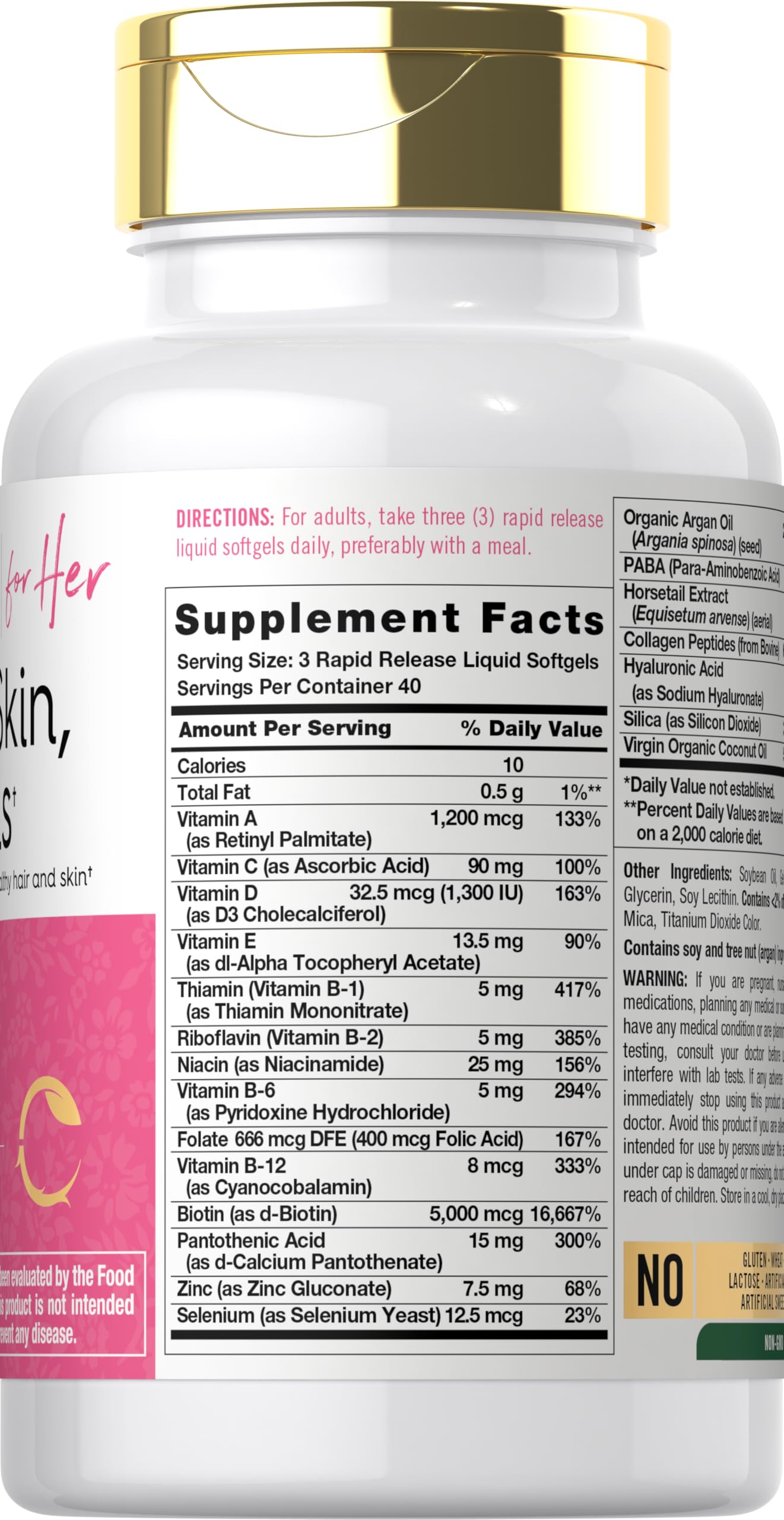 Gluten free beauty vitamin formula