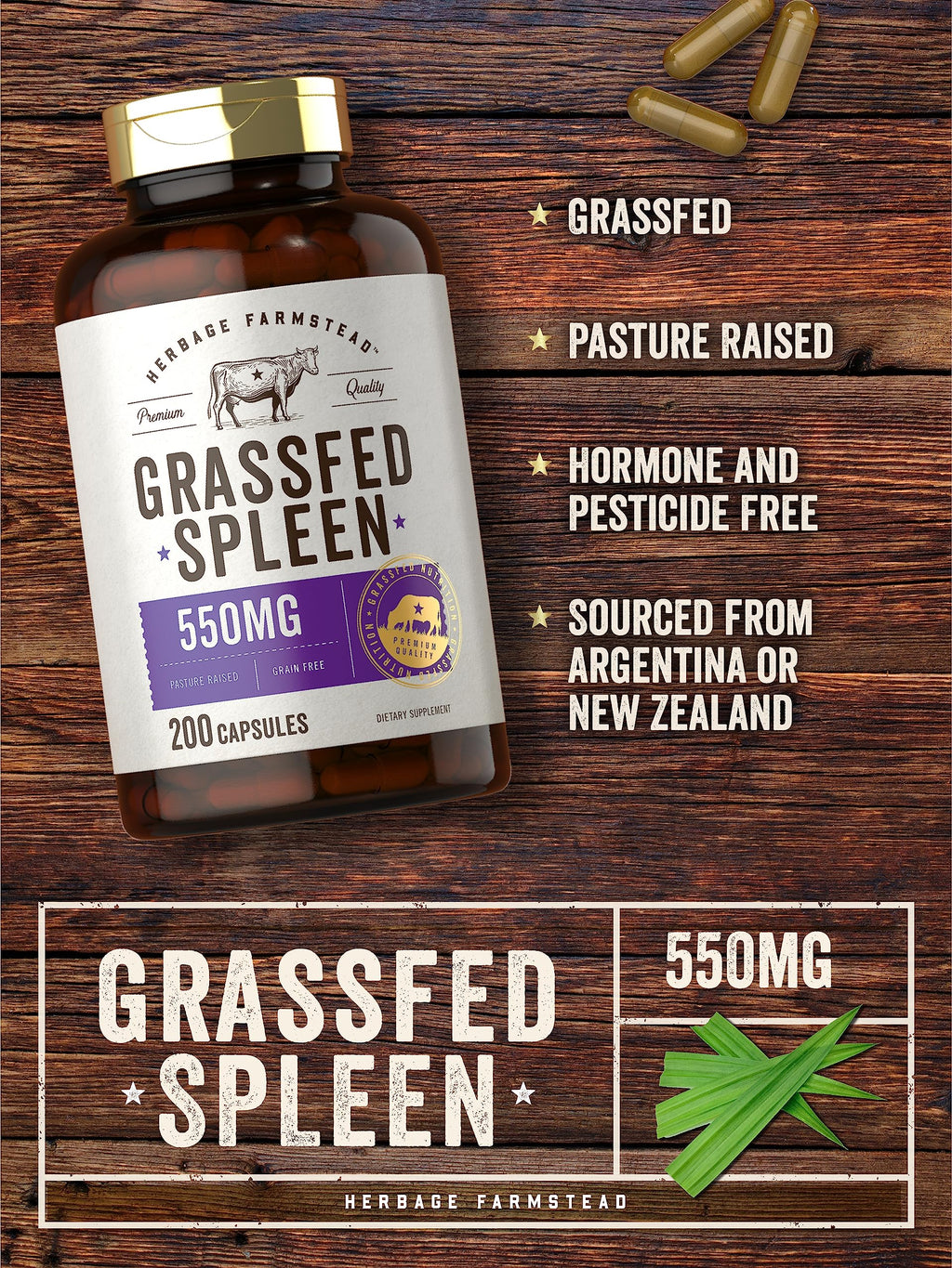 gluten free beef spleen capsules